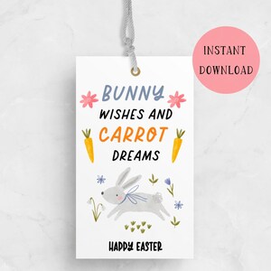 Printable Easter Basket Tags | Easter Gift Tag | Easter Treat Bag ...