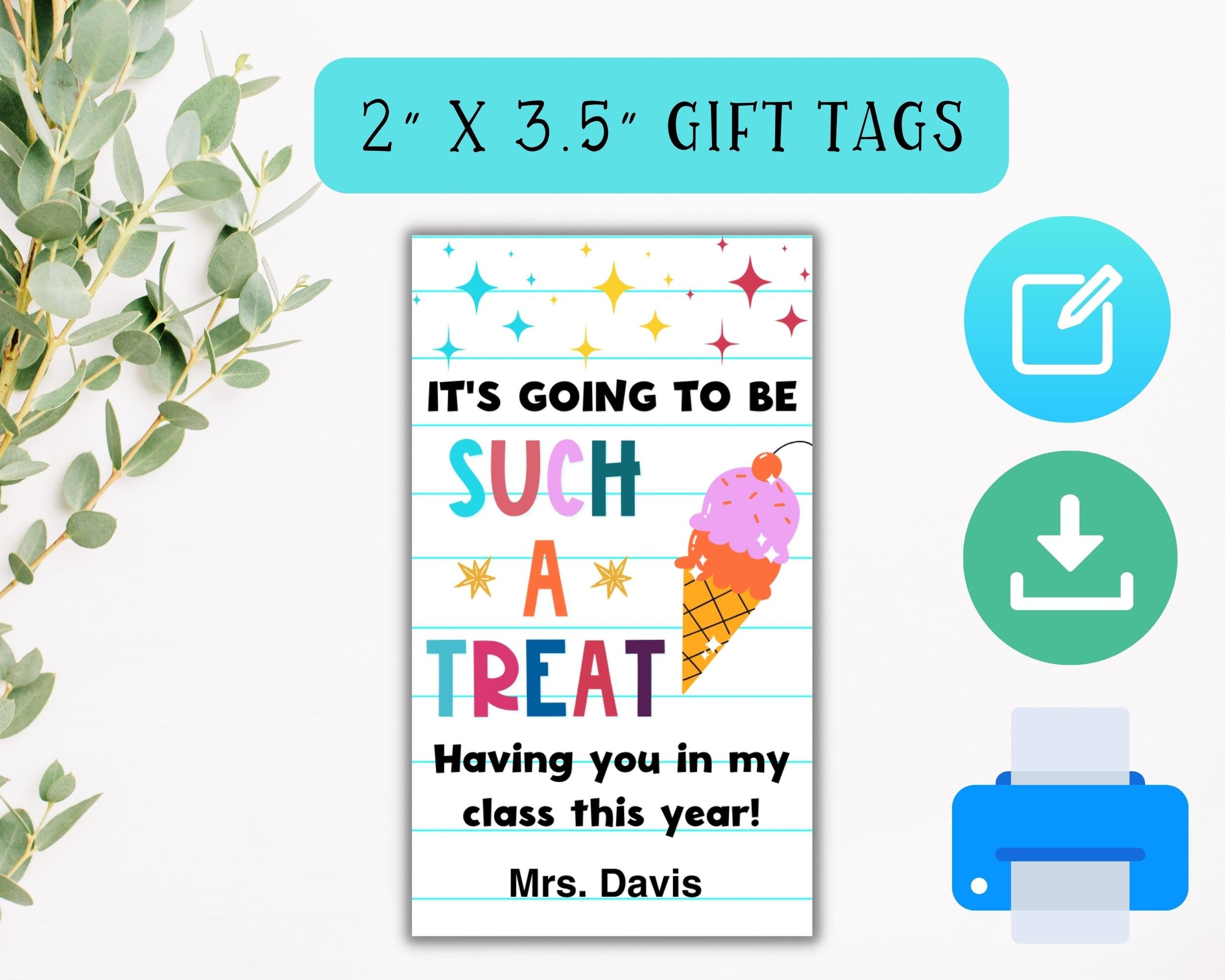 Back to School Gift Tags for Students First Day of School Gift Tags ...