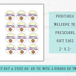 Welcome to Preschool Gift Tags or Stickers | Back to School Tag | First ...