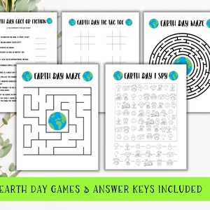 Earth Day Activities Bundle | Earth Day Word Search | Earth Day Trivia ...