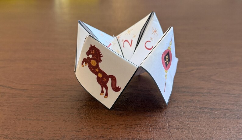 Printable Lunar New Year Cootie Catcher, Chinese New Year Fortune ...