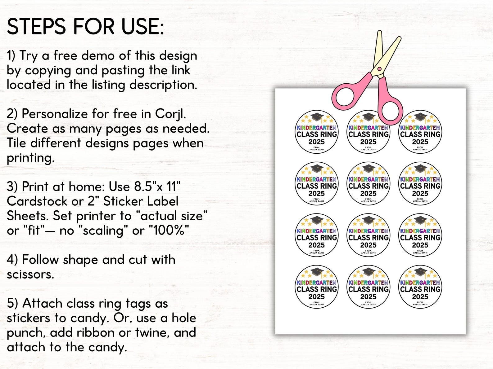 Editable Kindergarten, Preschool, Prek, Middle School Graduation Class ...