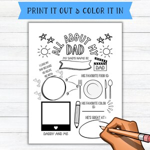 All About My Dad Printable | Father's Day Questionnaire | All About Dad ...