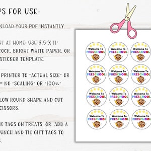 Welcome to Preschool Gift Tags or Stickers | Back to School Tag | First ...