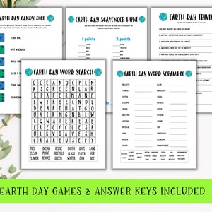Earth Day Activities Bundle | Earth Day Word Search | Earth Day Trivia ...