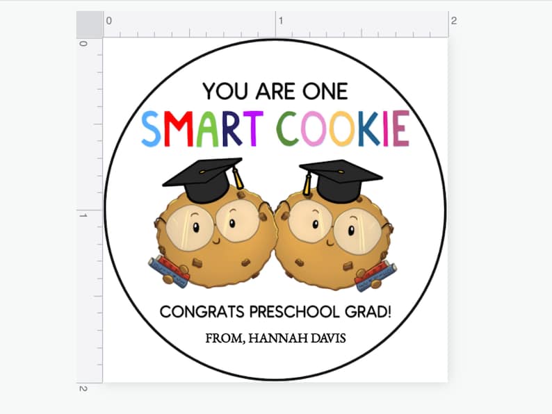 One Smart Cookie Preschool Graduation Tag Printable, Editable One Smart ...