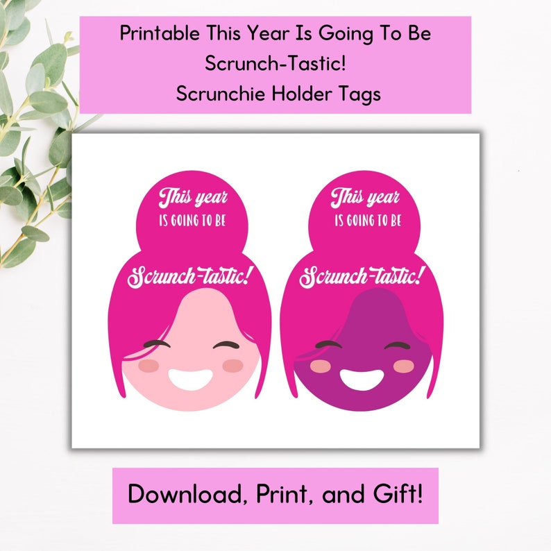 Back to School Scrunchie Holder Printable, First Day of School ...