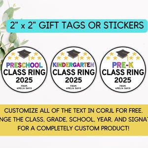 Editable Kindergarten, Preschool, Prek, Middle School Graduation Class ...