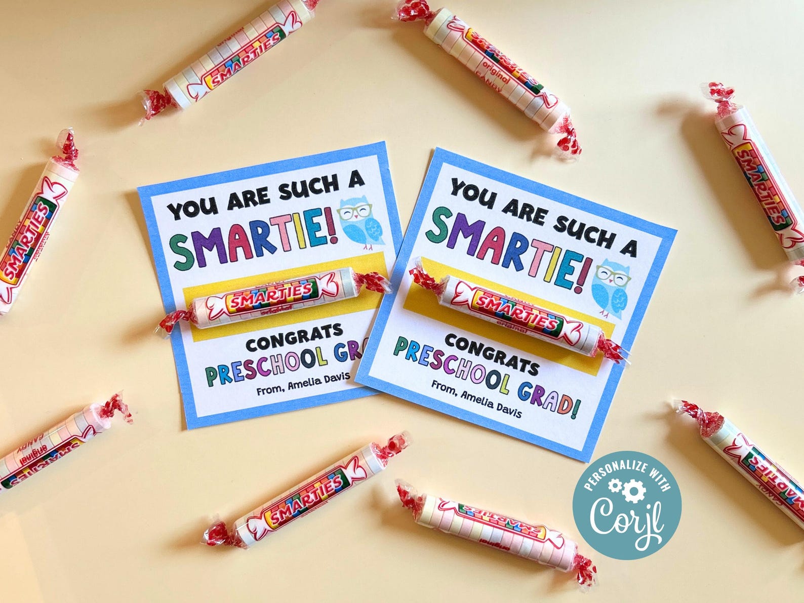You Are Such A Smartie Preschool Graduation Gift Tag Printable ...