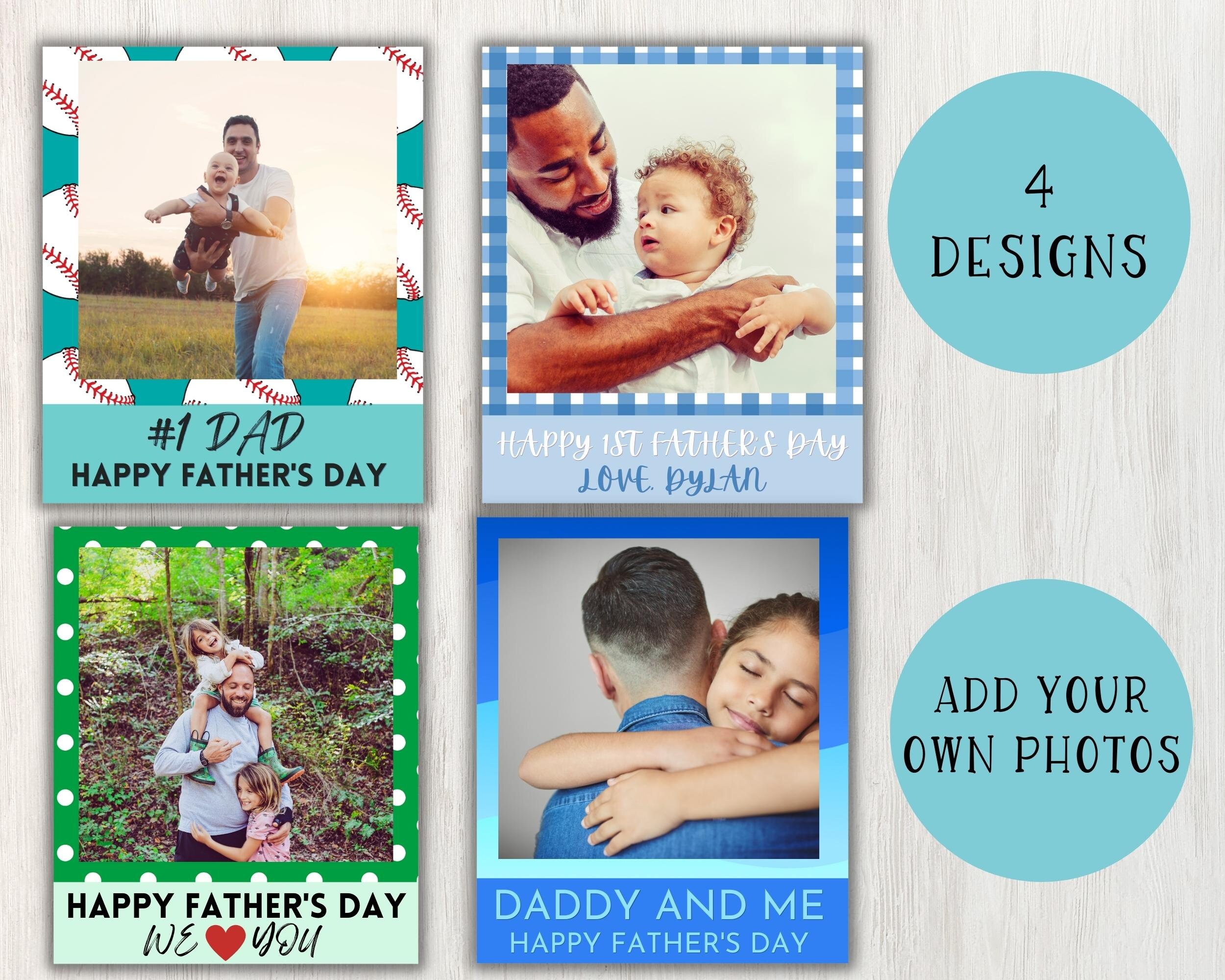 Printable Father's Day Photo Card Father's Day Frame Dad Photo Frame ...
