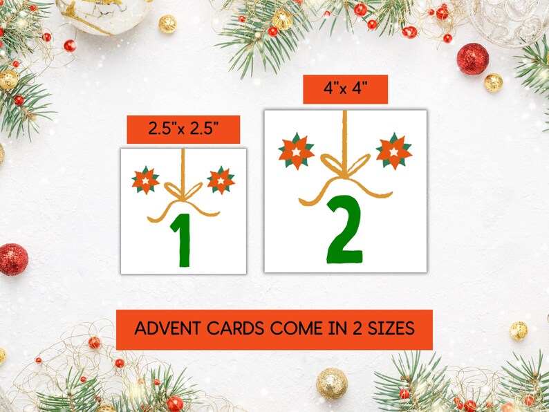 Printable Advent Calendar Numbers, Decorative Numbers, DIY Advent ...