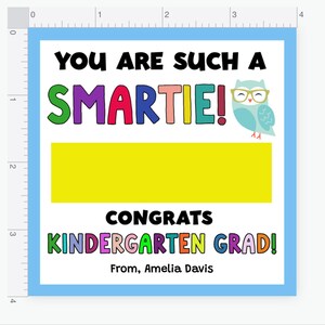You Are Such A Smartie Kindergarten Graduation Gift Tag Printable ...