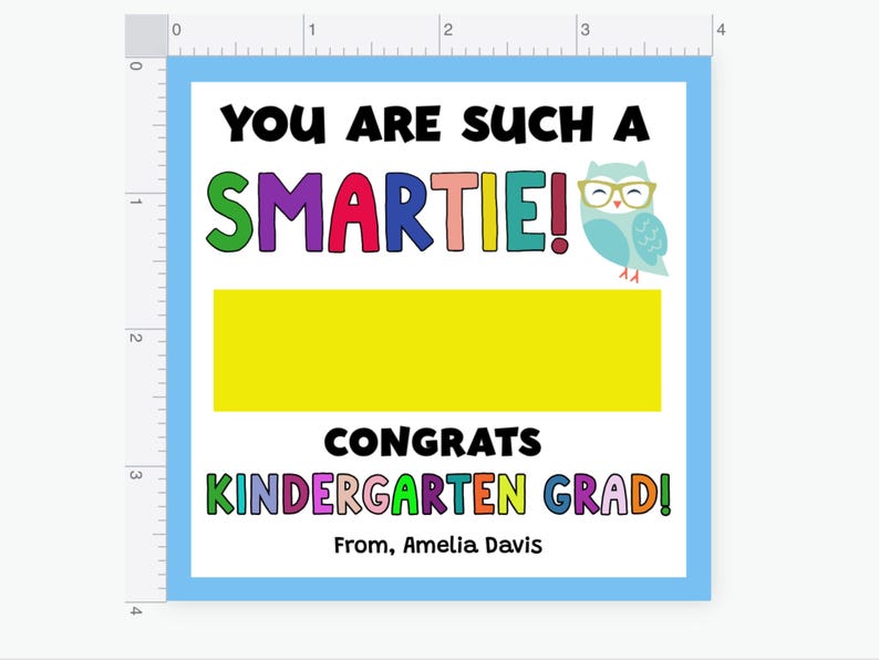 You Are Such A Smartie Kindergarten Graduation Gift Tag Printable ...