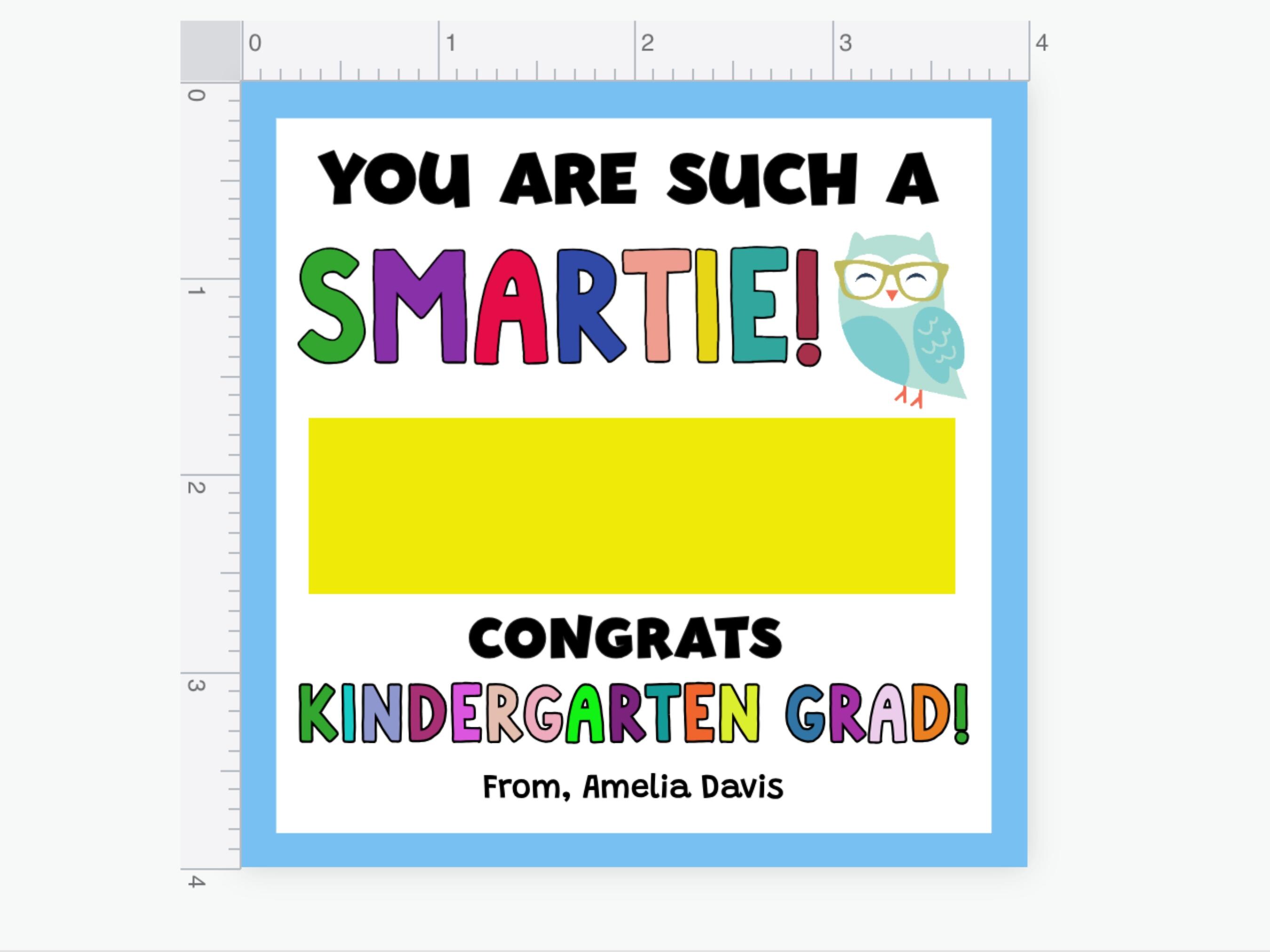 You Are Such A Smartie Kindergarten Graduation Gift Tag Printable ...