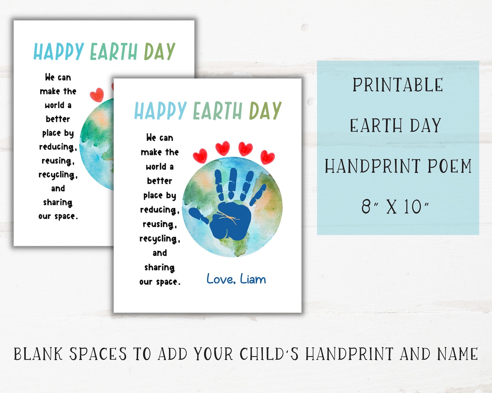 Earth Day Handprint Poem for Kids Earth Day Handprint Earth Day ...
