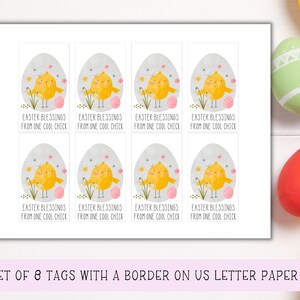 Printable Easter Chick Basket Tags | Easter Gift Tag | Easter Treat Bag ...