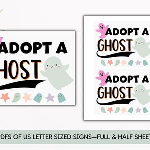 Adopt a Ghost, Adopt a Ghost Sign, Pet Ghost, Ghost Certificate, Ghost ...