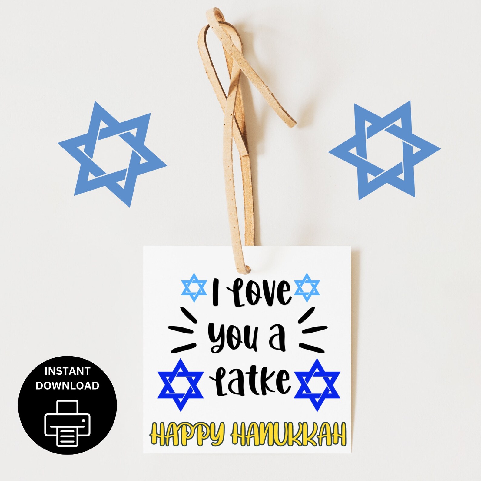 Printable Hanukkah Gift Tags, I Love You a Latke, Happy Hanukkah Gift ...