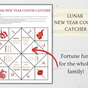 Printable Lunar New Year Cootie Catcher Chinese New Year - Etsy