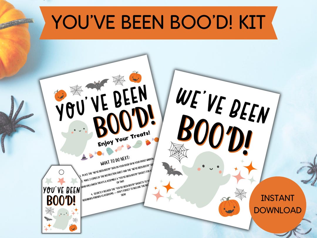 You've Been Boo'd Printable, You've Been Booed Digital Download, You've ...