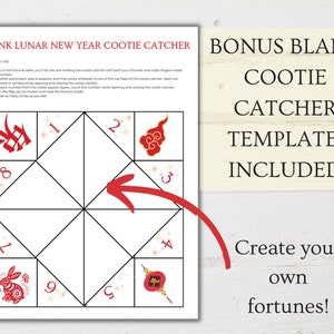 Printable Lunar New Year Cootie Catcher Chinese New Year - Etsy