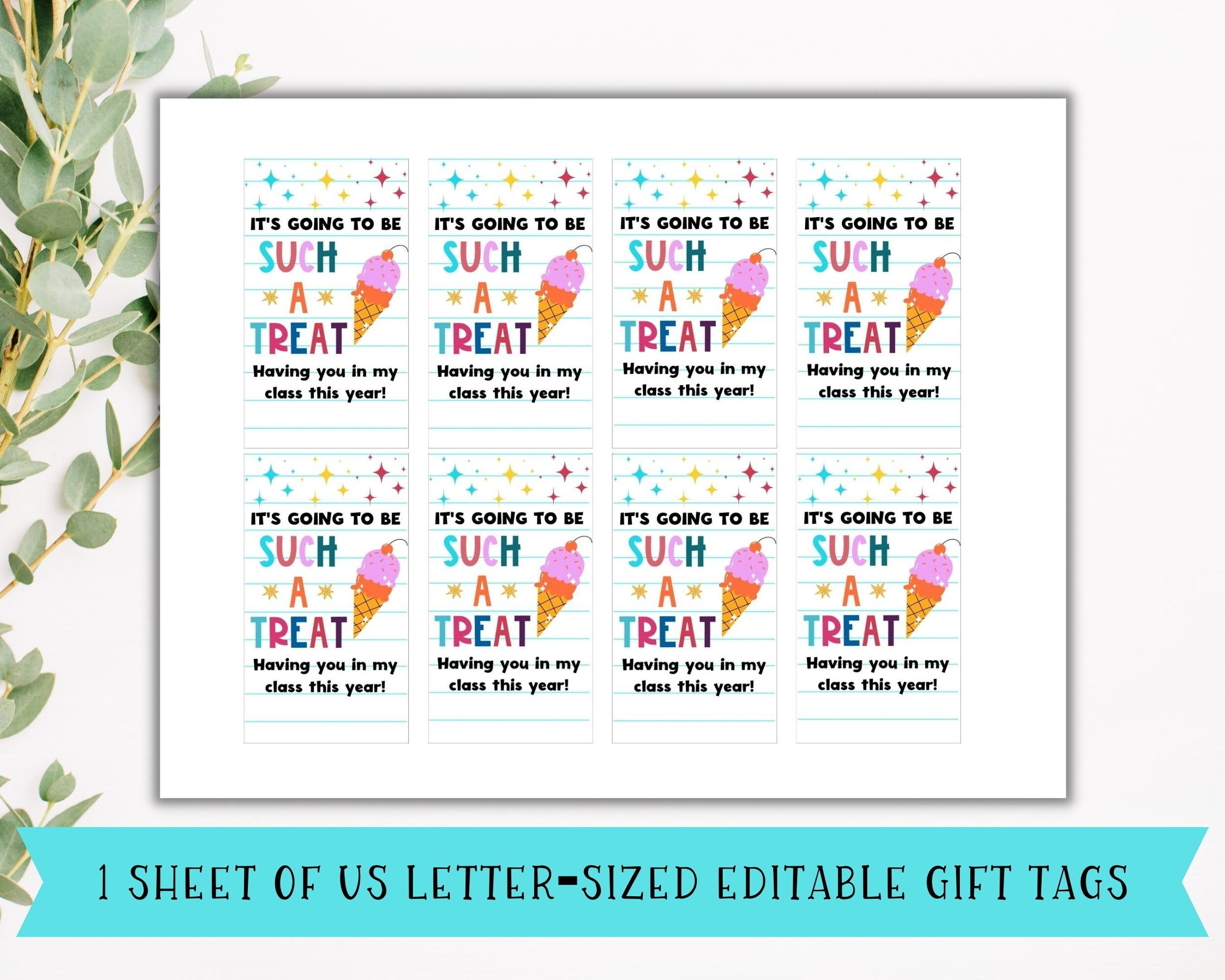 Back to School Gift Tags for Students | First Day of School Gift Tags ...