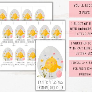 Printable Easter Chick Basket Tags | Easter Gift Tag | Easter Treat Bag ...