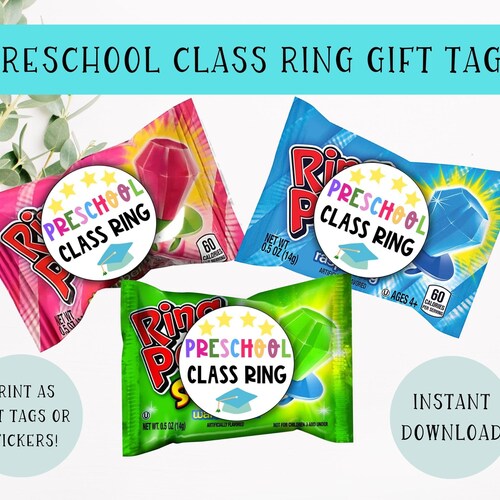 Preschool Graduation Class Ring Gift Tags or Stickers Pre-k - Etsy