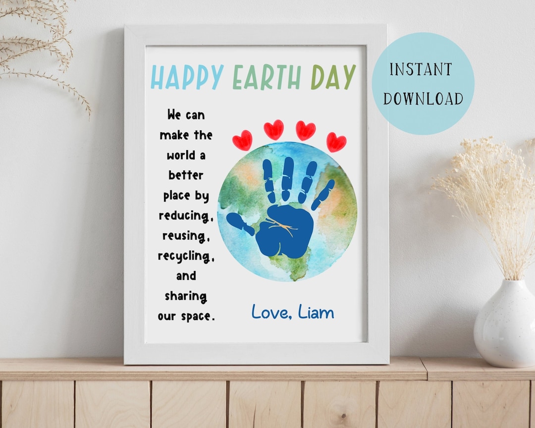 Earth Day Handprint Poem for Kids | Earth Day Handprint | Earth Day ...