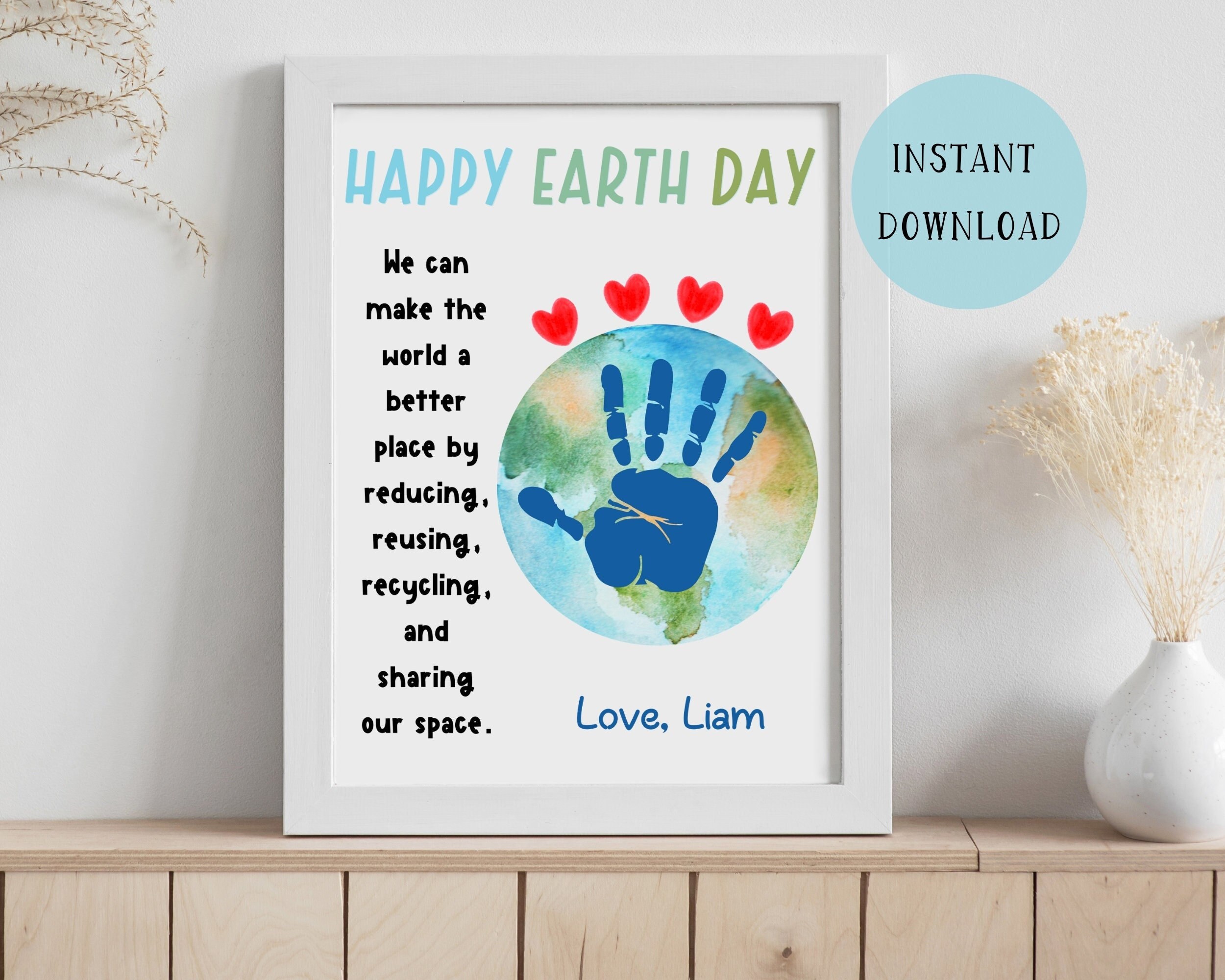 Earth Day Handprint Poem for Kids | Earth Day Handprint | Earth Day ...