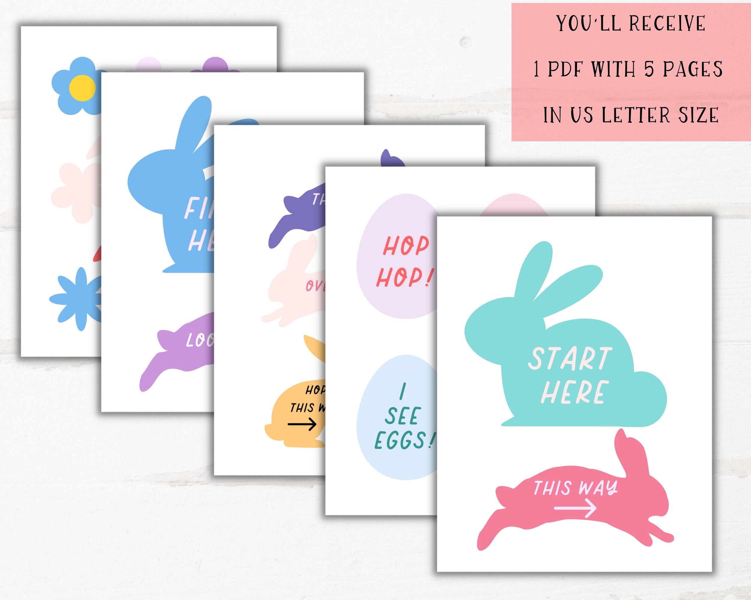 Easter Egg Hunt Signs Easter Egg Hunt Kit Egg Hunt Yard Signs Kids Egg ...