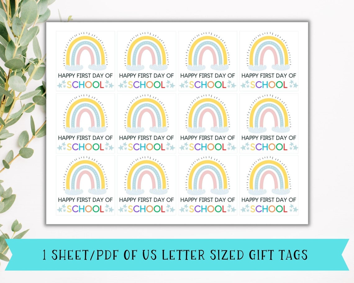 Happy First Day of School Tag Back to School Tag School - Etsy