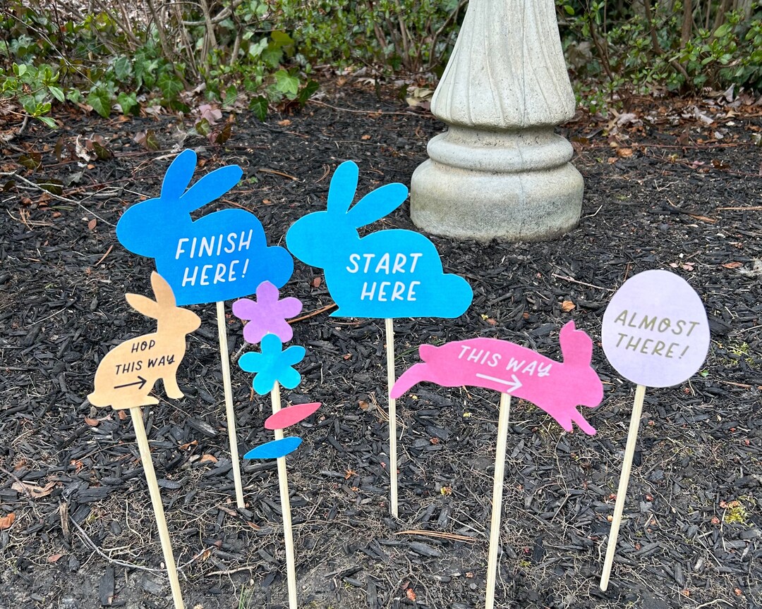 Easter Egg Hunt Signs Printable, Easter Egg Hunt Kit, Egg Hunt Yard ...