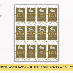 No Bunny Loves You Like Jesus Printable Easter Tag, Editable Easter ...