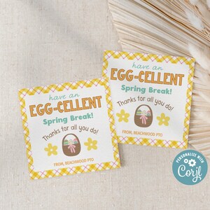 Have an Eggcellent Spring Break Teacher Appreciation Printable ...