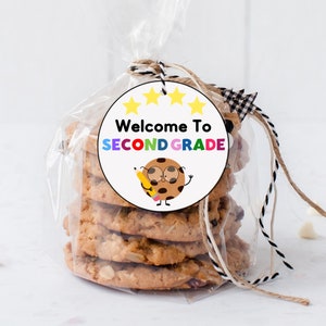 Welcome to Second Grade Gift Tags or Stickers | Back to School Tag ...