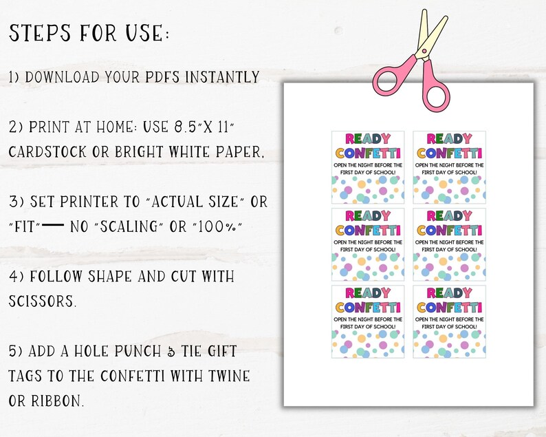 Ready Confetti Poem & Gift Tags | School Confetti | Ready Confetti Tag ...