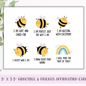 Honeybee Positive Affirmation Cards for Kids | Printable Affirmation ...