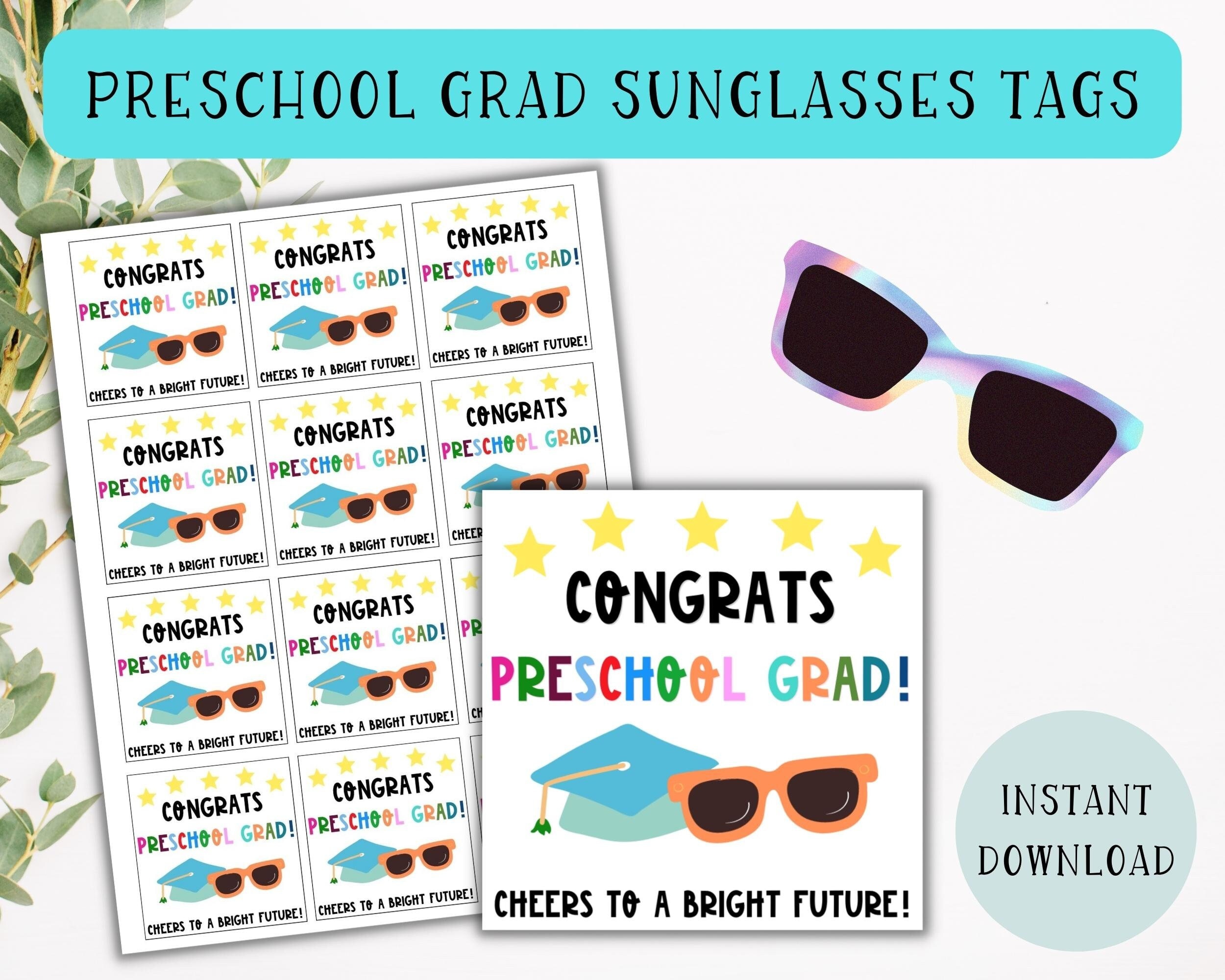 Pre-k Sunglasses Tags Sunglasses Favor Tag Sunglasses Gift Tag ...