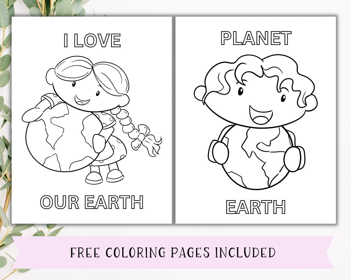 Earth Day Coloring Spinner Wheel for Kids Earth Day Activities Earth ...