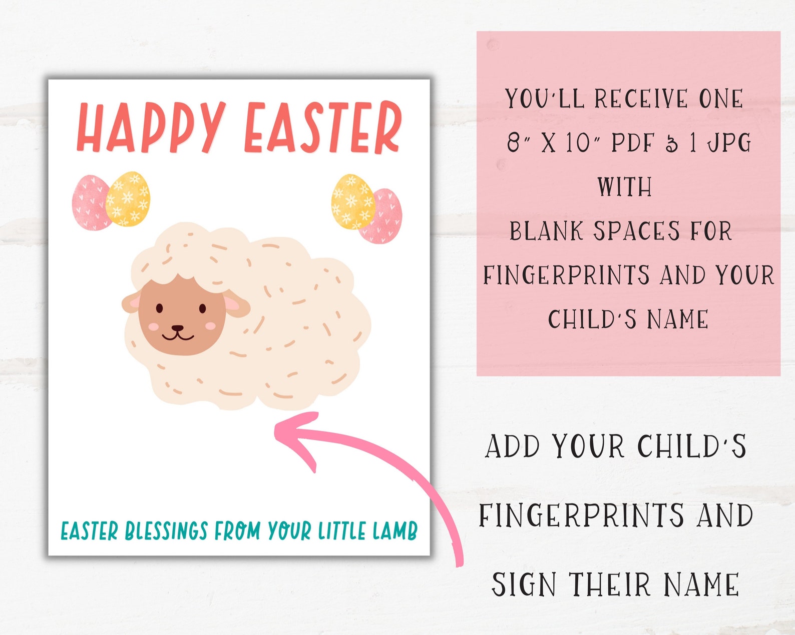 Easter Lamb Fingerprint Art Easter Handprint Craft Easter Crafts ...
