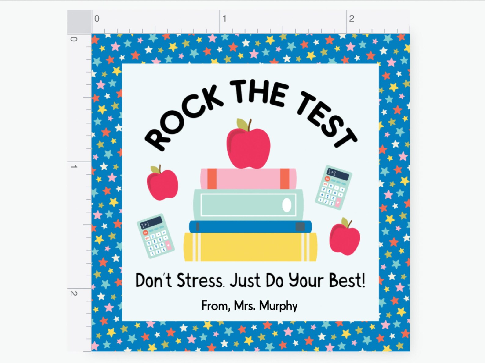 Testing Motivation Tag Printable, Editable Rock the Test Tag, Testing ...