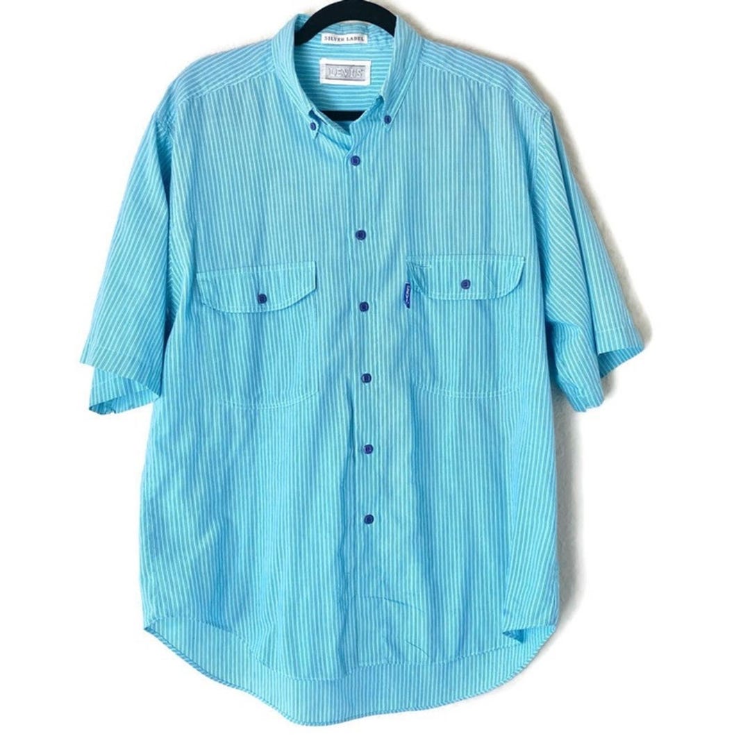 Vintage 80’s 90's Levi's Silver Tab Button up Short Sleeved Shirt Size ...