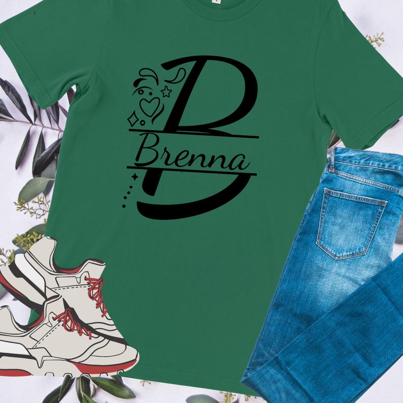 Split Monogram Png, Alphabet Monogram Files, Custom initial Name PNG ...