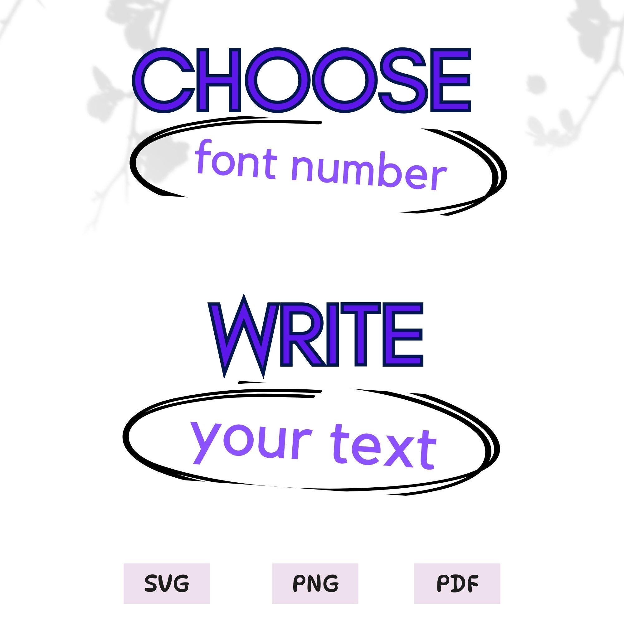 Custom Name Svg, Custom Text Svg, Personalized Text PNG, Create Custom ...