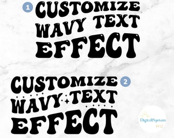 Custom Wavy Text Svg, Personalized Wavy Letters Svg, Retro Custom Wavy Font Svg, Custom Wavy ...