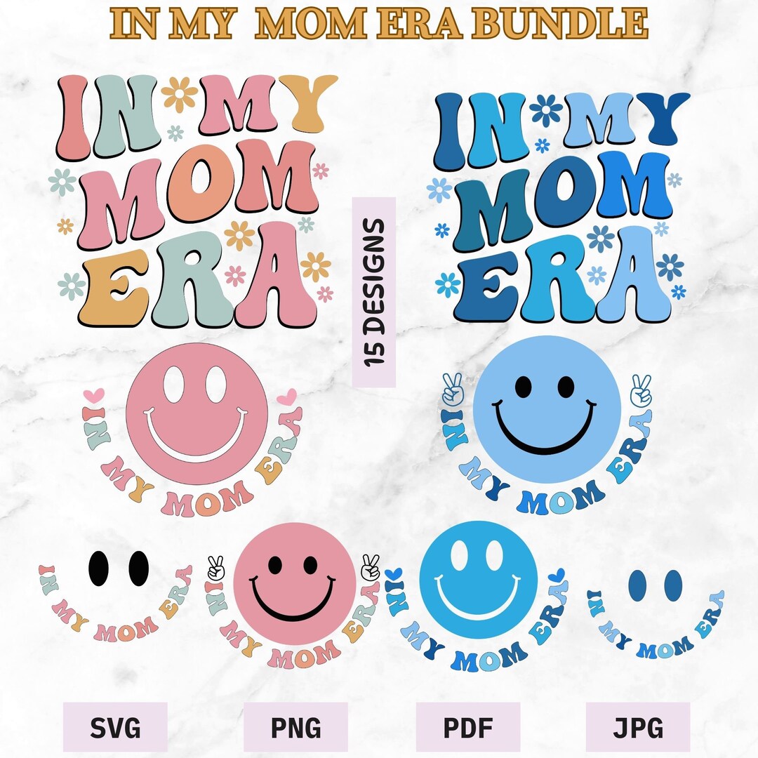 Mom Era SVG PNG Bundle: Retro Mama Designs (digital Download) - Etsy