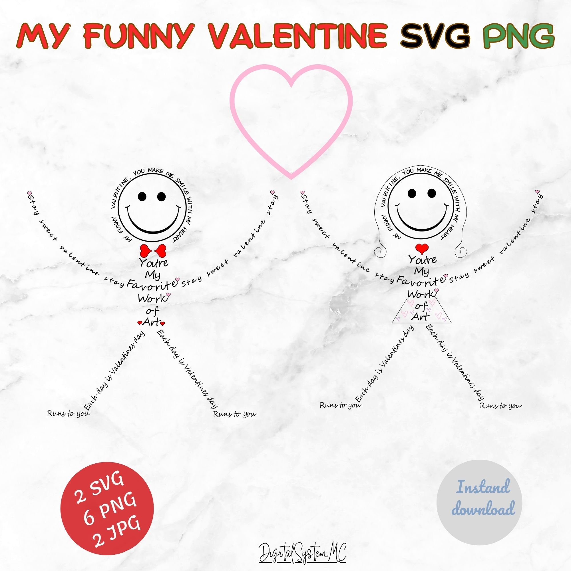 Funny Valentine Svg, My Funny Valentine Stick Figure Art Print Unique ...