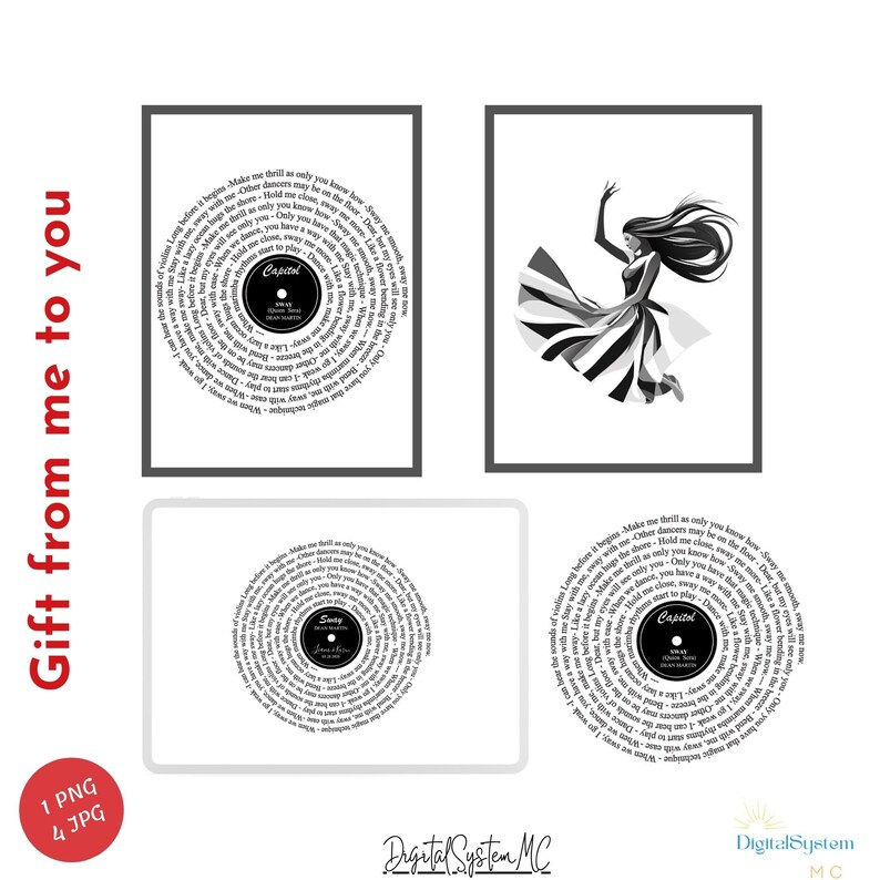 Custom Song Lyrics Record Print, Anniversary Gift (digital File) - Etsy