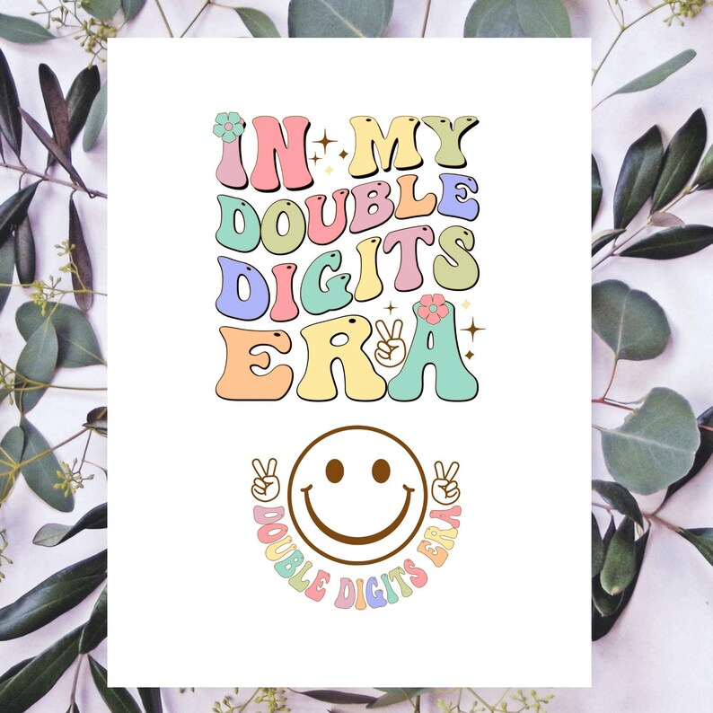 Double Digits Era SVG Bundle: 10th Birthday Design (digital Files) - Etsy